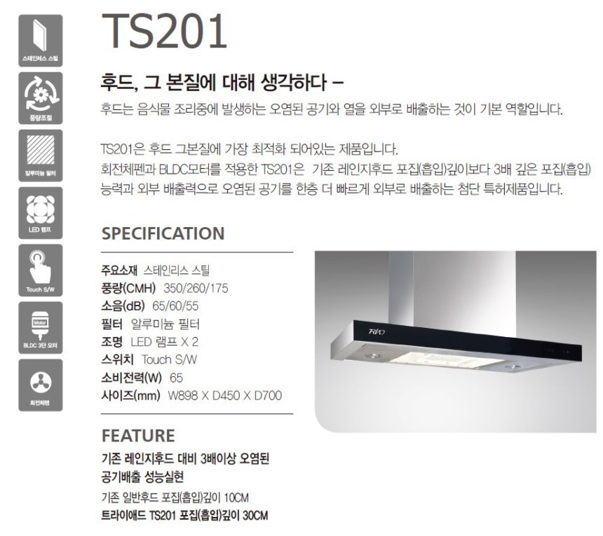 주방기구 전문업체 하만 : TS201 BLACK
